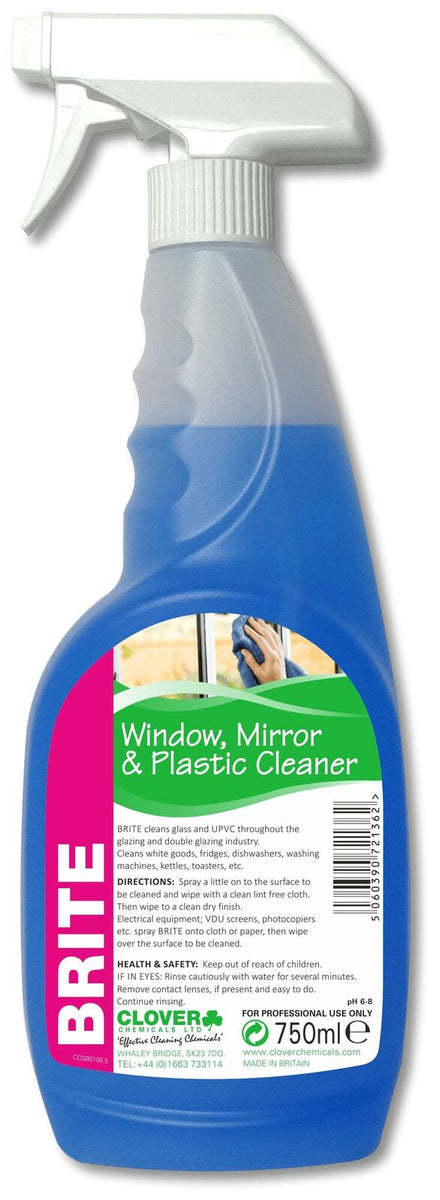 Clover Brite Glass Cleaner - Fragrance Free 1 x 750ml – Mr. Lemonade