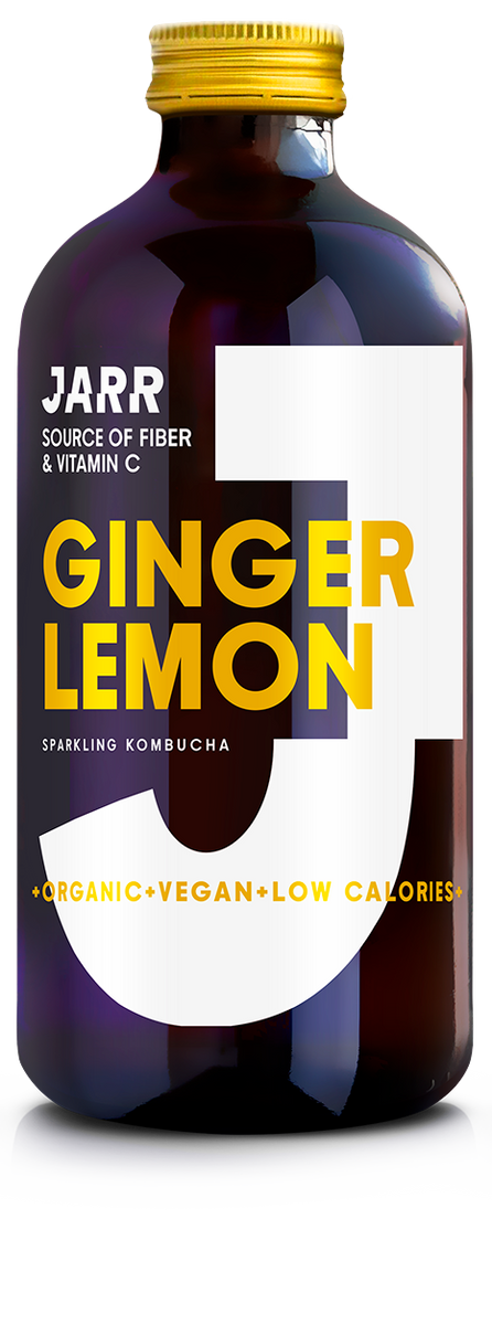Jarr Kombucha - Ginger Lemon Fiber (12x330ml Glass Bottles) – Mr. Lemonade
